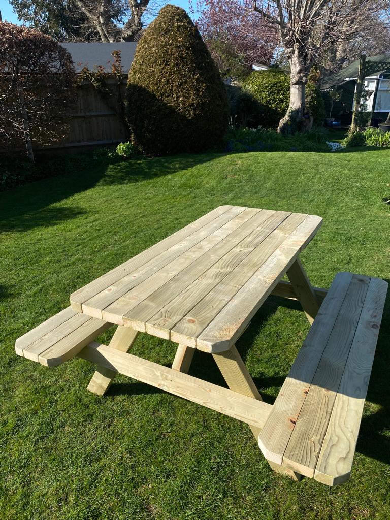 Wooden Bench A frame Extra 8 seat – BenchUK LTD