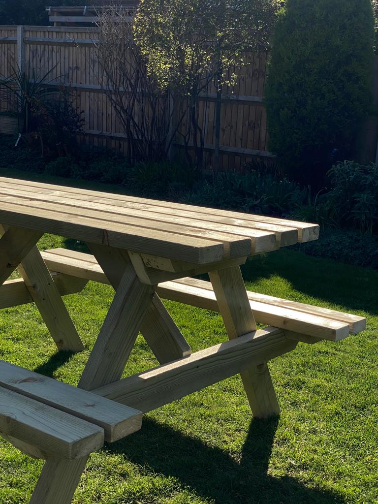 Wooden Bench A Frame – Economy 4 seat – BenchUK LTD