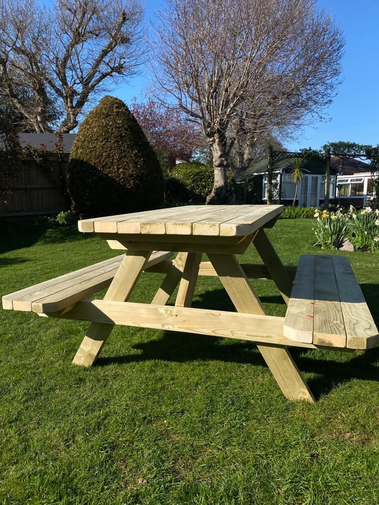 Wooden Bench A frame Extra 8 seat – BenchUK LTD