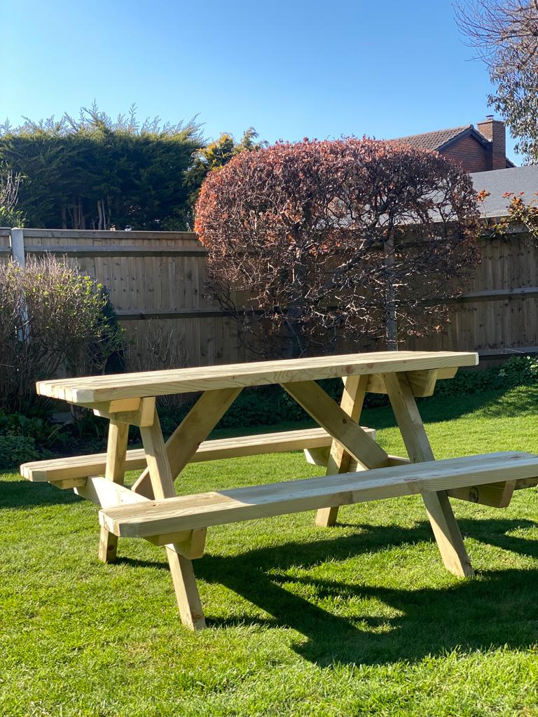 Wooden Bench A frame Extra 8 seat – BenchUK LTD