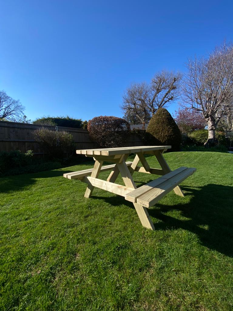 Wooden Bench A Frame – Economy 4 seat – BenchUK LTD