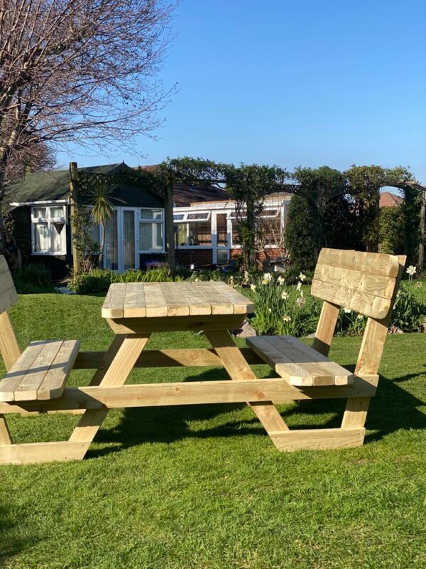 Wooden Bench A frame Extra With Seat Backs 10 seat – BenchUK LTD
