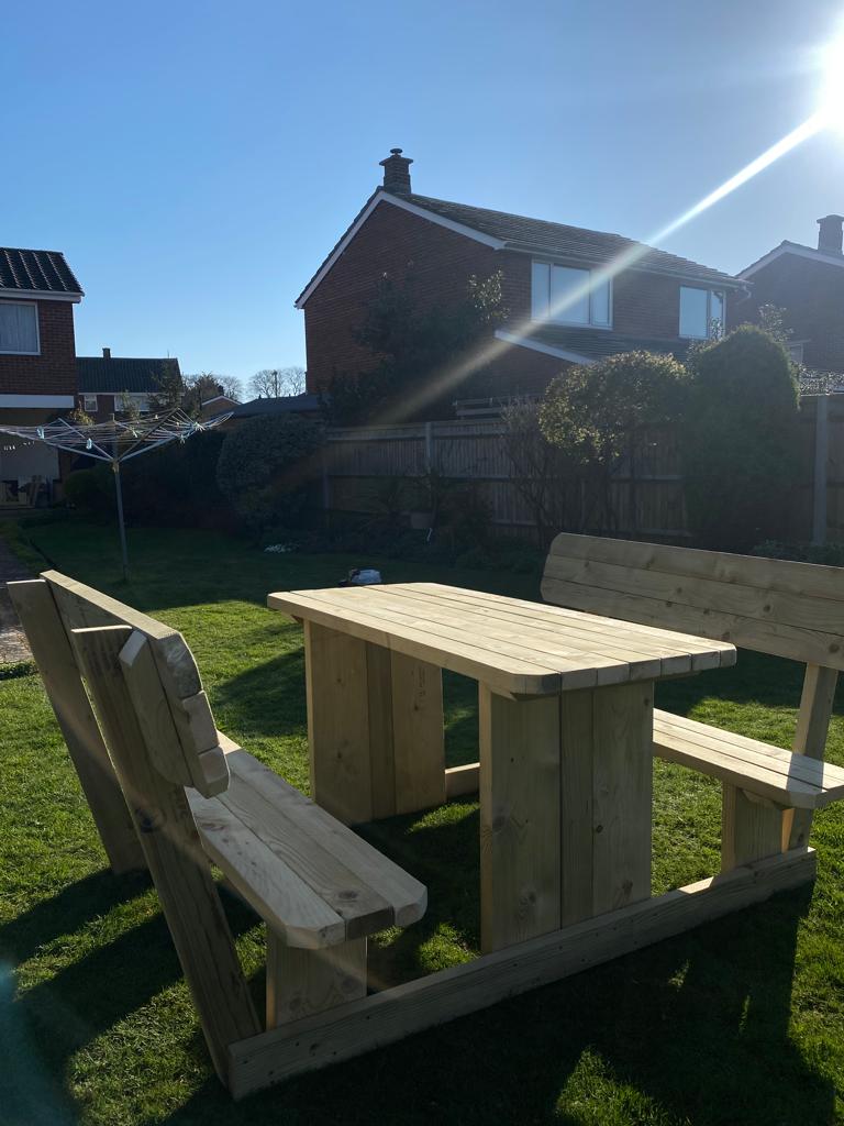 Walk In Heavy Duty Wooden Benches with Seat Backs 4 seat – BenchUK LTD