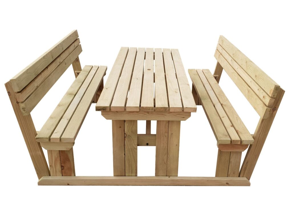 Walk In Heavy Duty Wooden Benches with Seat Backs 10 seat – BenchUK LTD