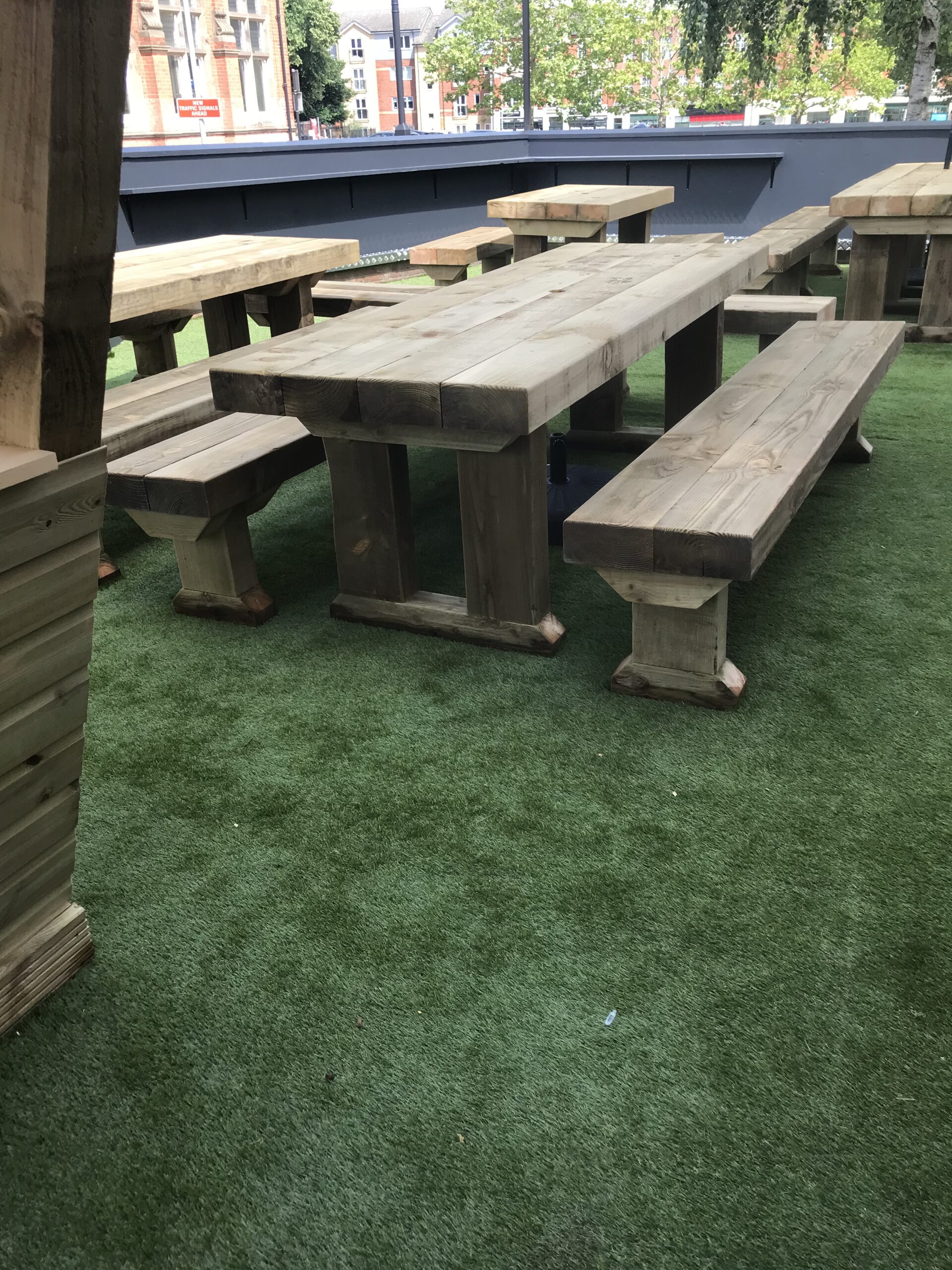 Sleeper Table and Bench Set 1.2m Long – BenchUK LTD