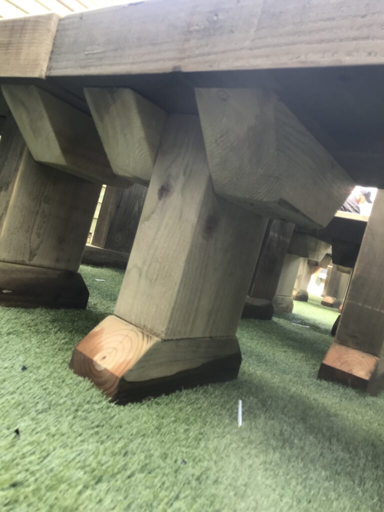 Sleeper Table and Bench Set 1.2m Long – BenchUK LTD