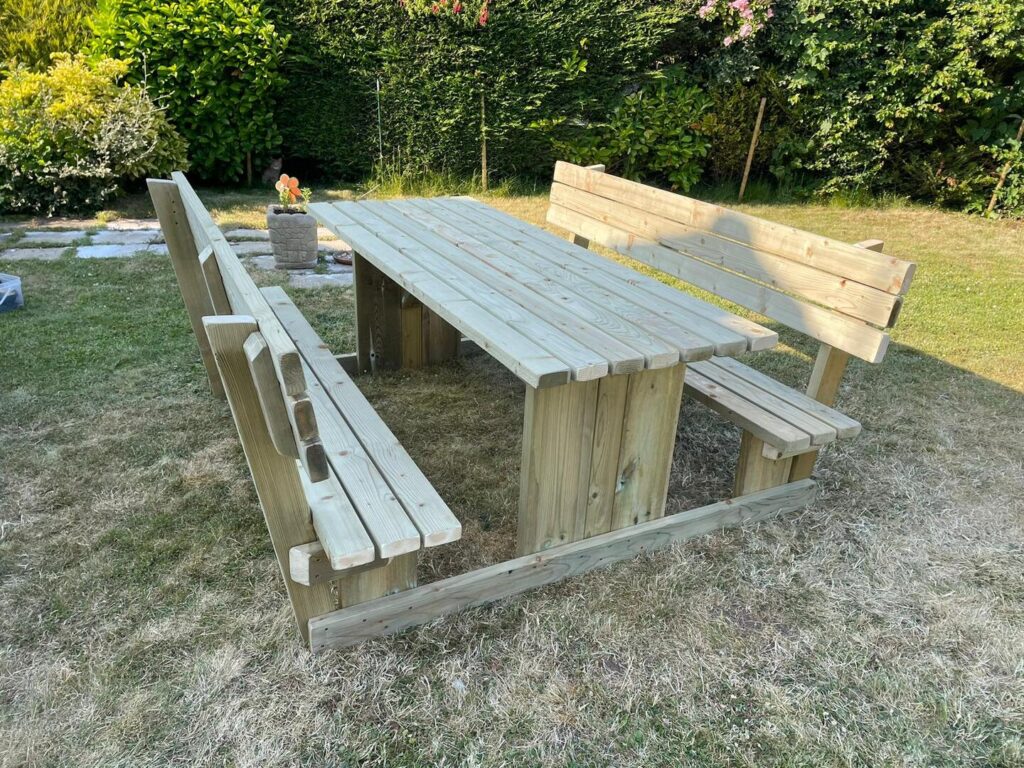 Walk In Heavy Duty Wooden Benches with Seat Backs 8 seat – BenchUK LTD