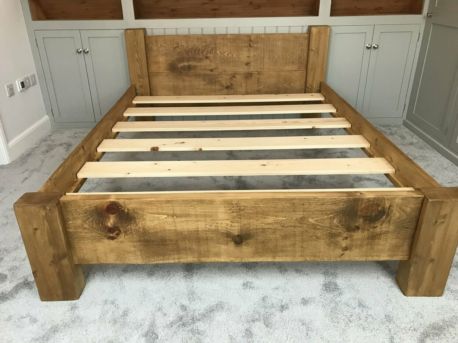 Rustic Plank Bed Super King Size – BenchUK LTD